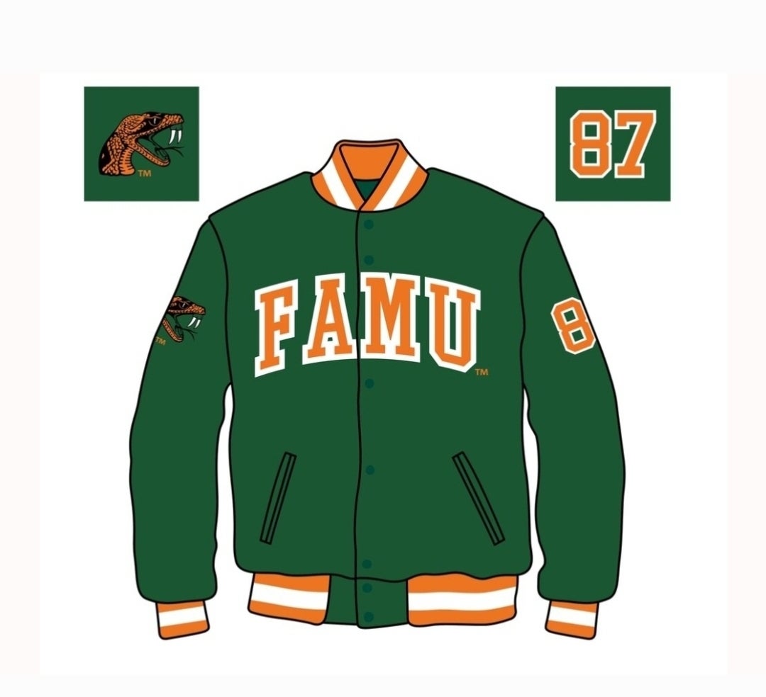 FAMU BOMBER JACKET GREEN | HBCUgears.com